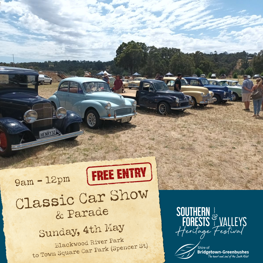 Classic Car Show and Parade » Shire of Bridgetown-Greenbushes