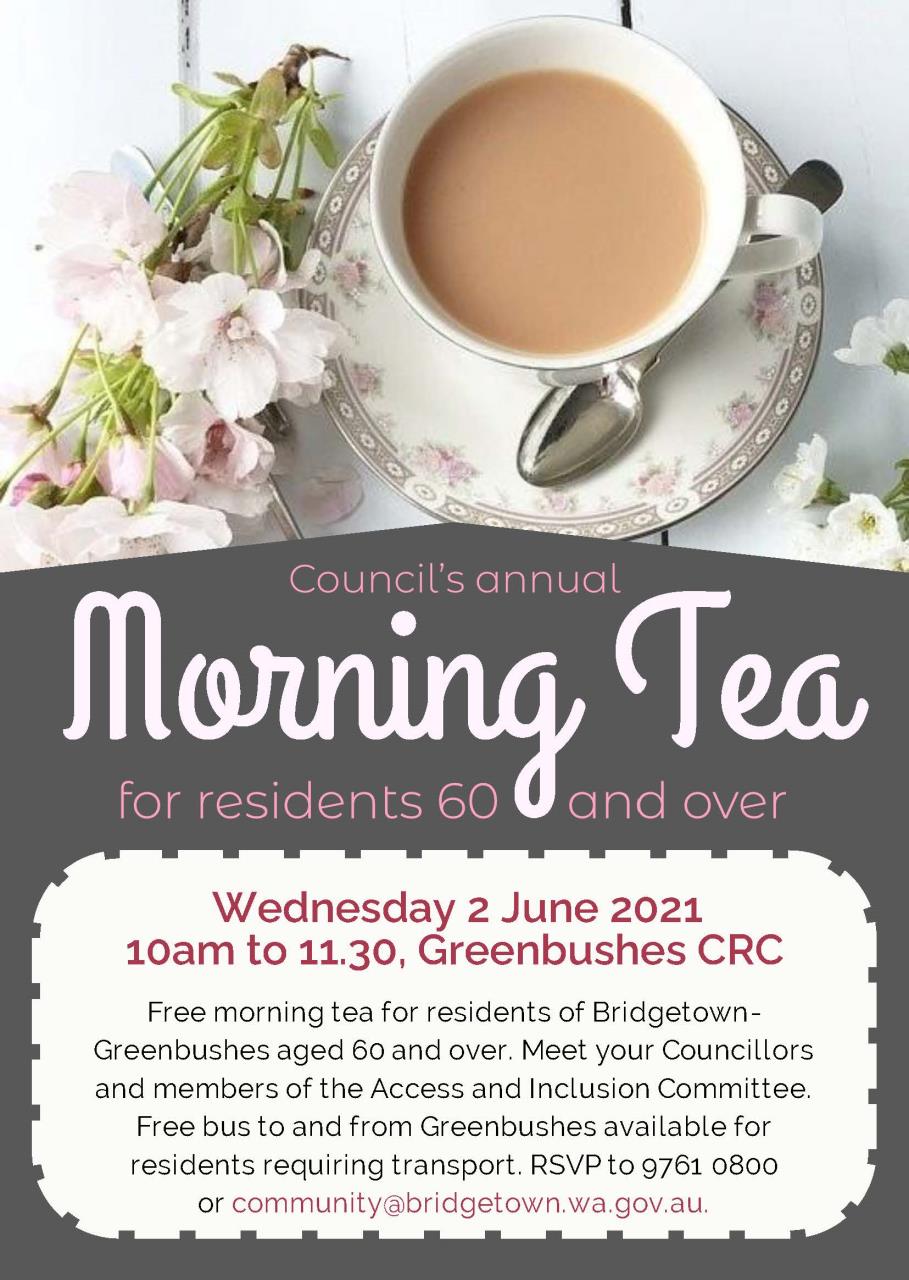 News Story - Morning Tea for Residents 60 Years & Over – 2 June 2021 ...